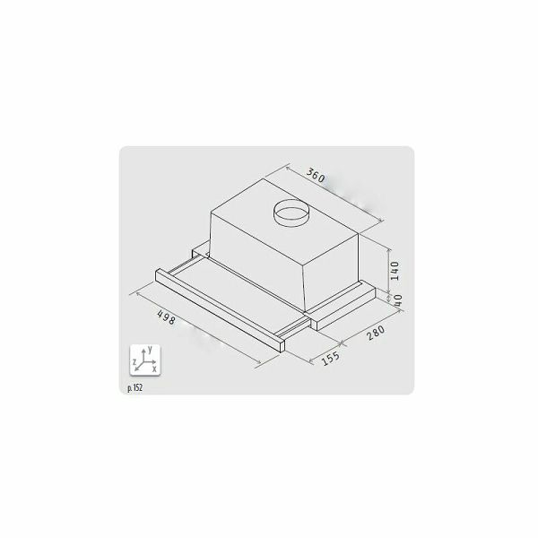 Napa Elica ELITE 14 LUX GRIX/A/50 - za element 50 cm širine